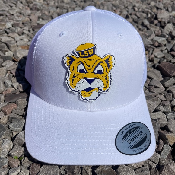 Nike | Accessories | Lsu Sailor Mike 3d Yp Snapback Trucker Hat White ...